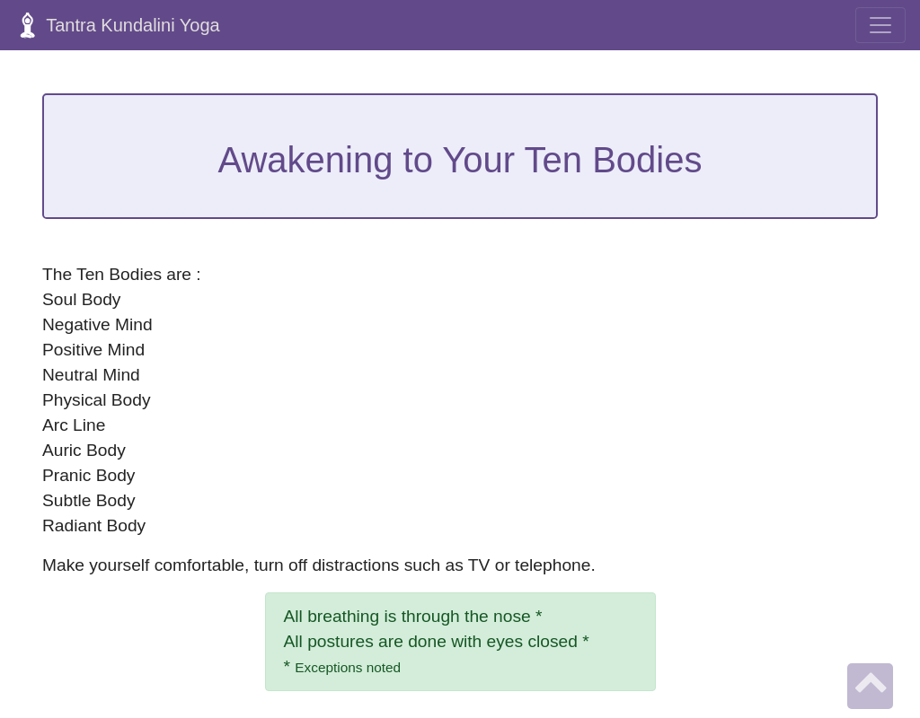 Awakening to Your Ten Bodies | Kundalini Yoga